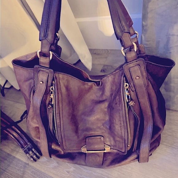 Kooba | Bags | Kooba Dark Brown Leather Hobo Bag | Poshmark